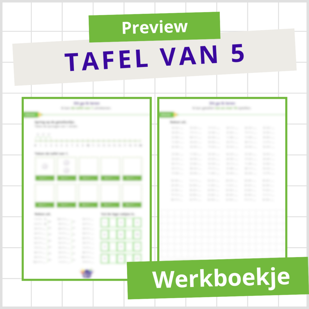 Werkboekje tafel van 5 - Meester Bjorn